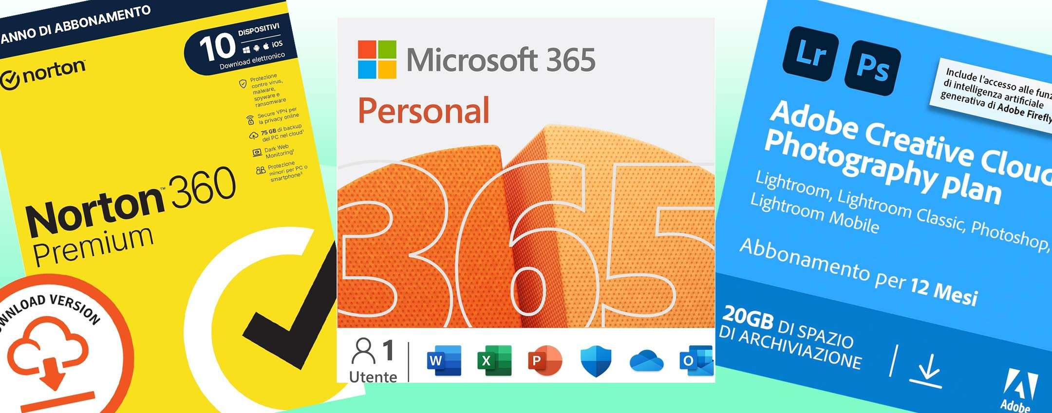 Top 5 offerte software su Amazon: Microsoft, Adobe, Norton