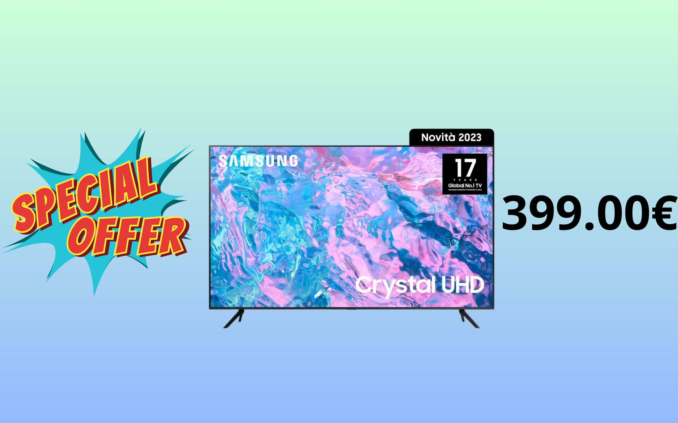 Samsung Crystal TV UHD 4K da 55" a soli 399€ su Amazon: ultimi affari ...