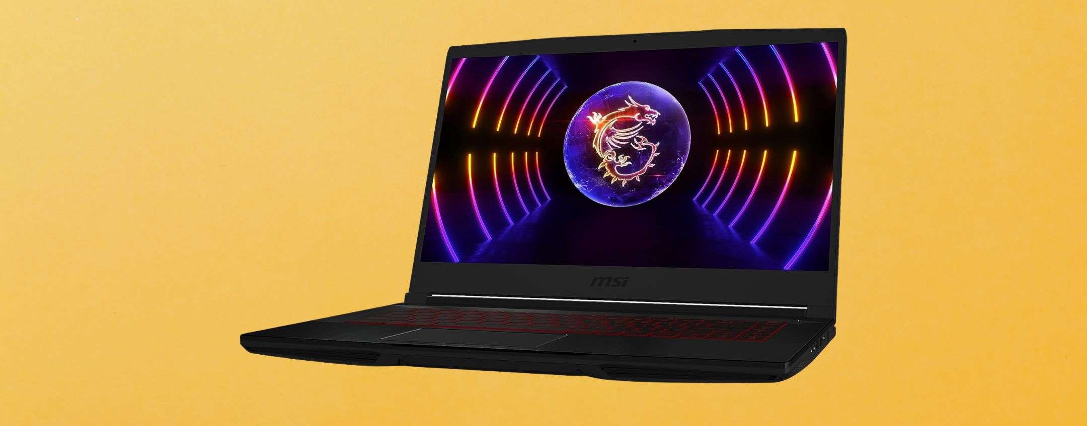 Notebook da gaming MSI con RTX 3050: 100€ di sconto su Amazon