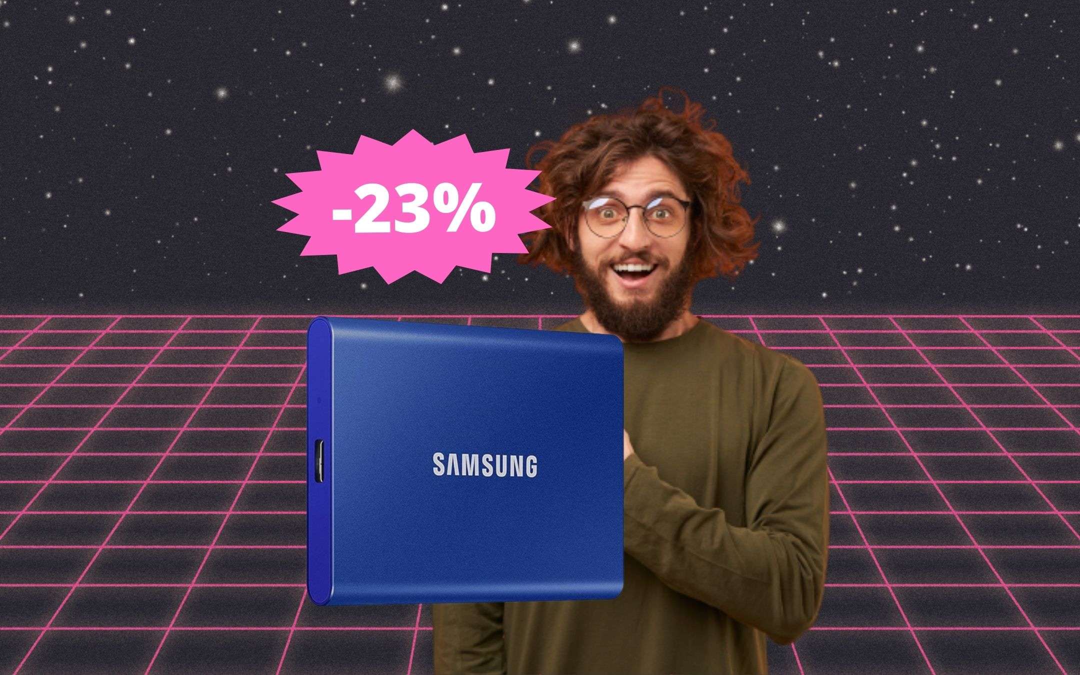 SSD Samsung T7 Portable: prezzo BOMBA su Amazon (-23%)