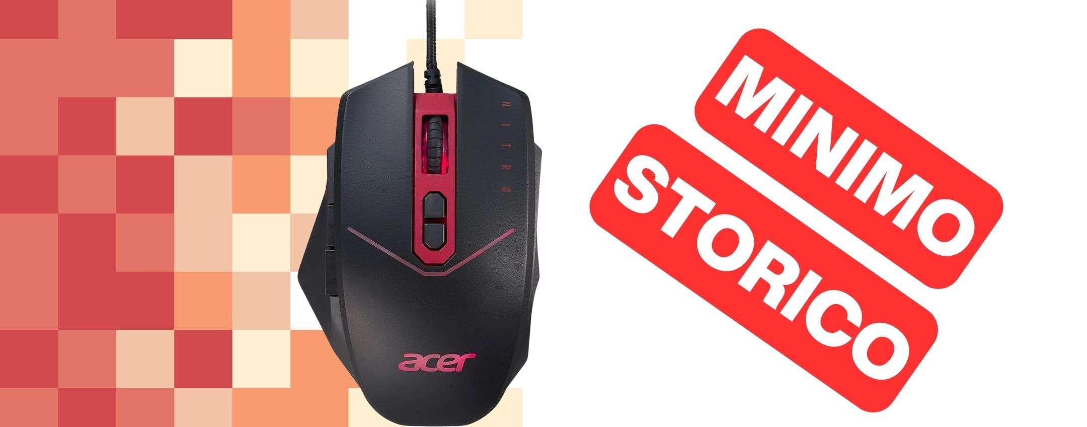 Mouse da gaming Acer Nitro: il prezzo CROLLA su Amazon