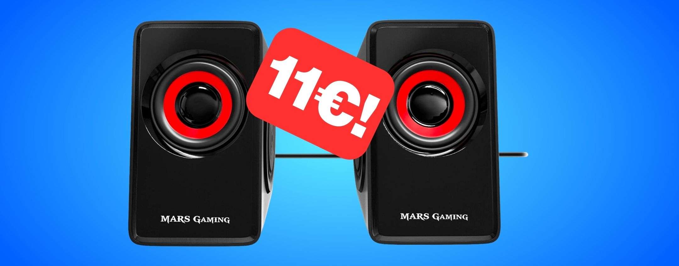 Casse per PC da 10W a soli 11 euro su Amazon