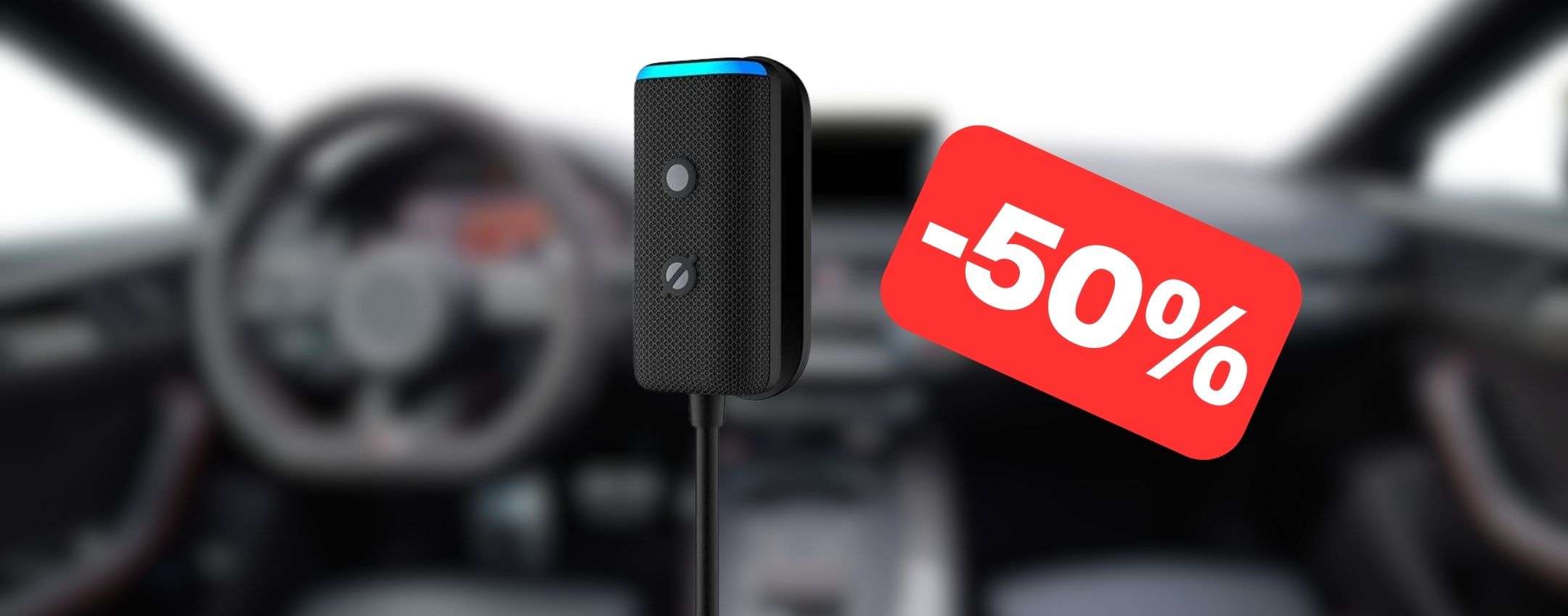 Porta Alexa con te con Echo Auto: in SUPER OFFERTA Amazon (-50%)