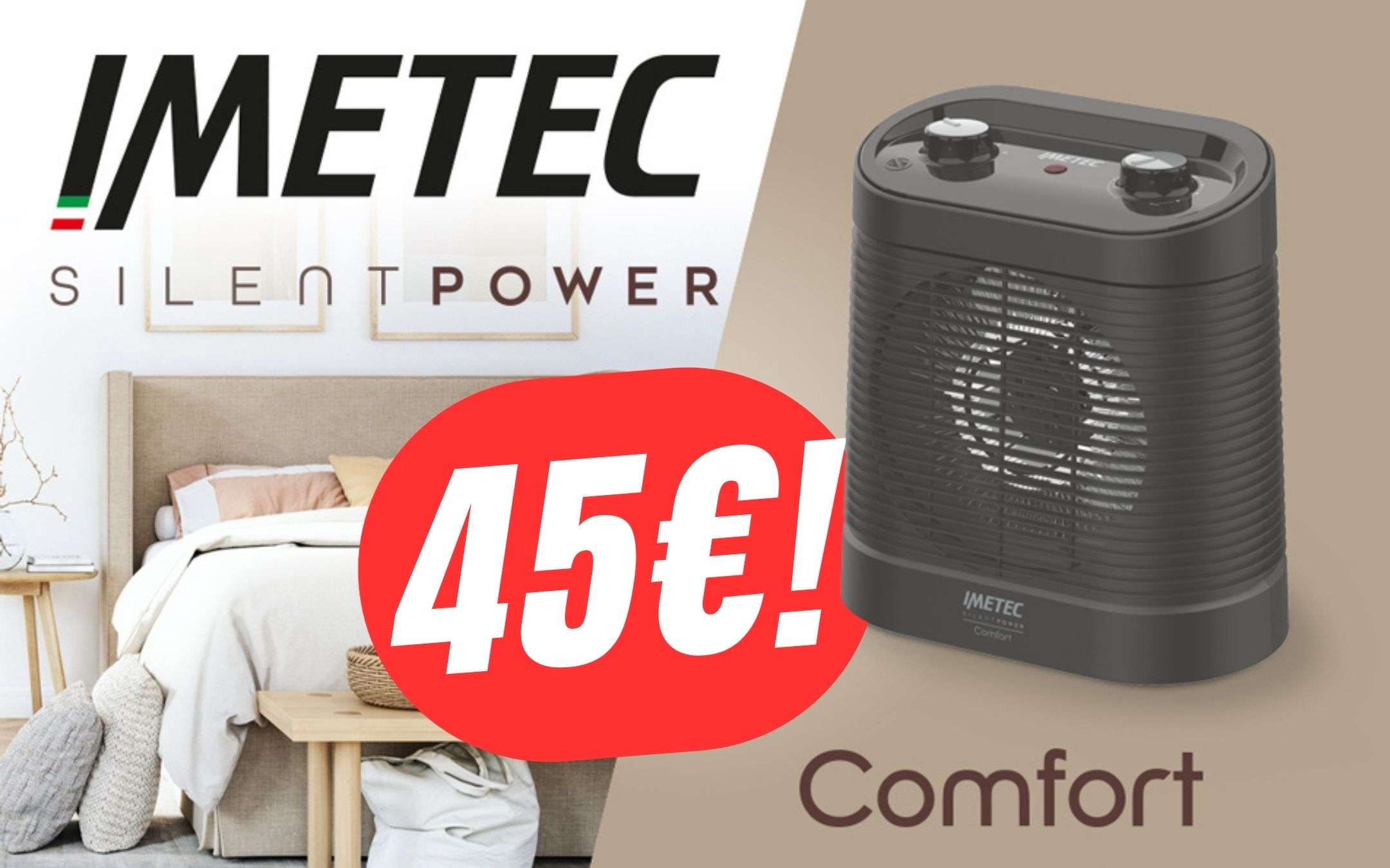 Rimani sempre al caldo grazie al Termoventilatore Imetec!