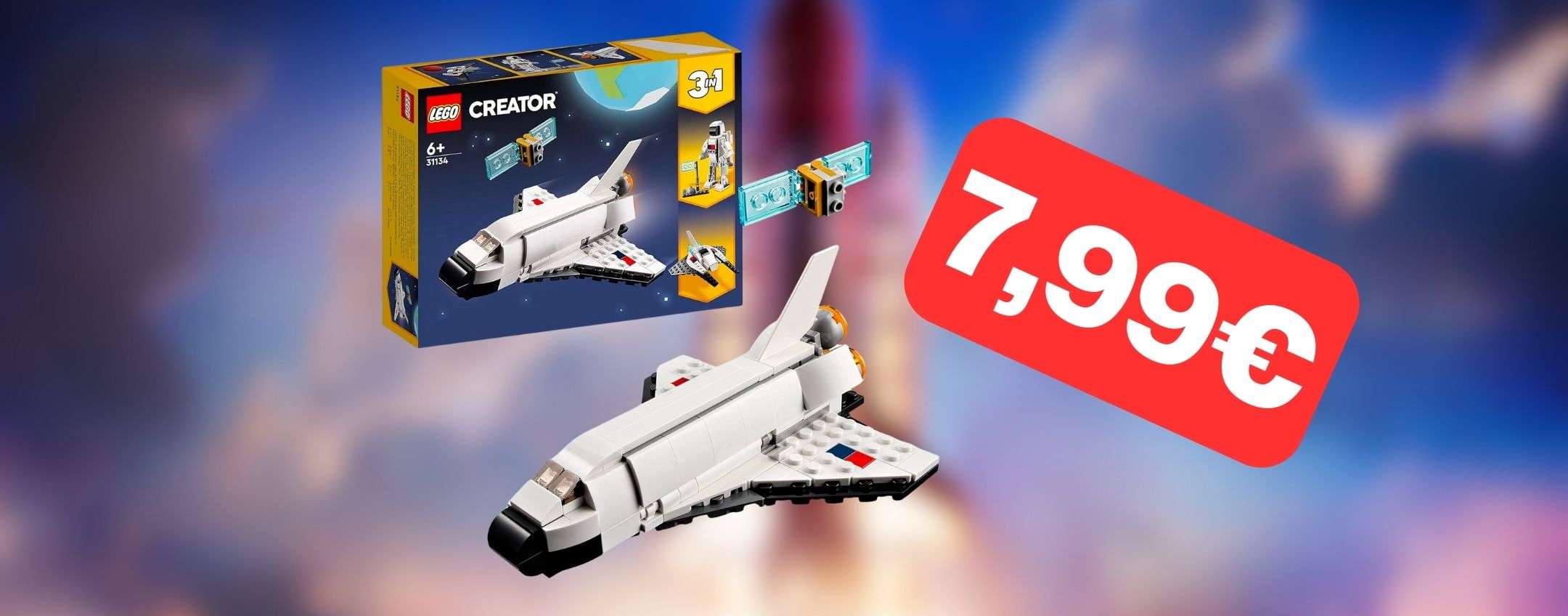 Set LEGO Space Shuttle 3 in 1 a soli 7,99 euro in offerta Amazon