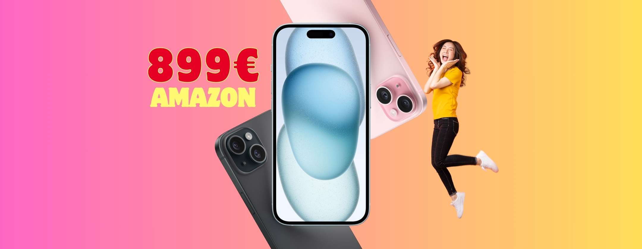 iPhone 15: solo 899€ su Amazon, anche a RATE