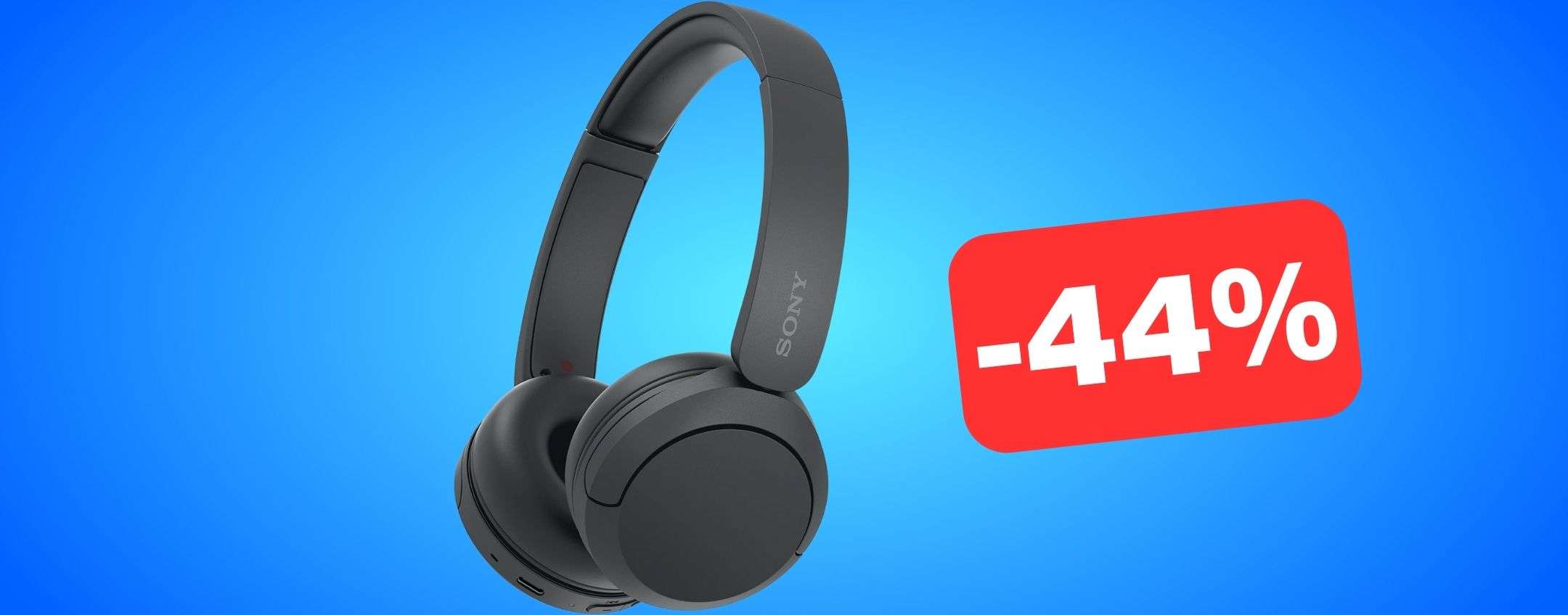 Cuffie Sony con 50 ORE di musica a soli 39 euro su Amazon