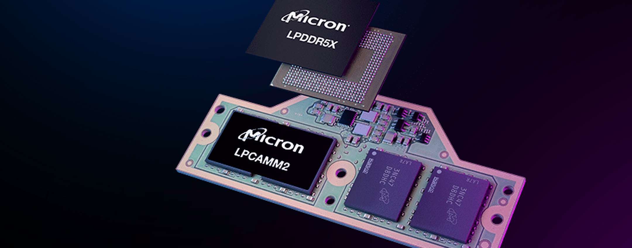 Micron annuncia i nuovi moduli LPCAMM2 con LPDDR5X