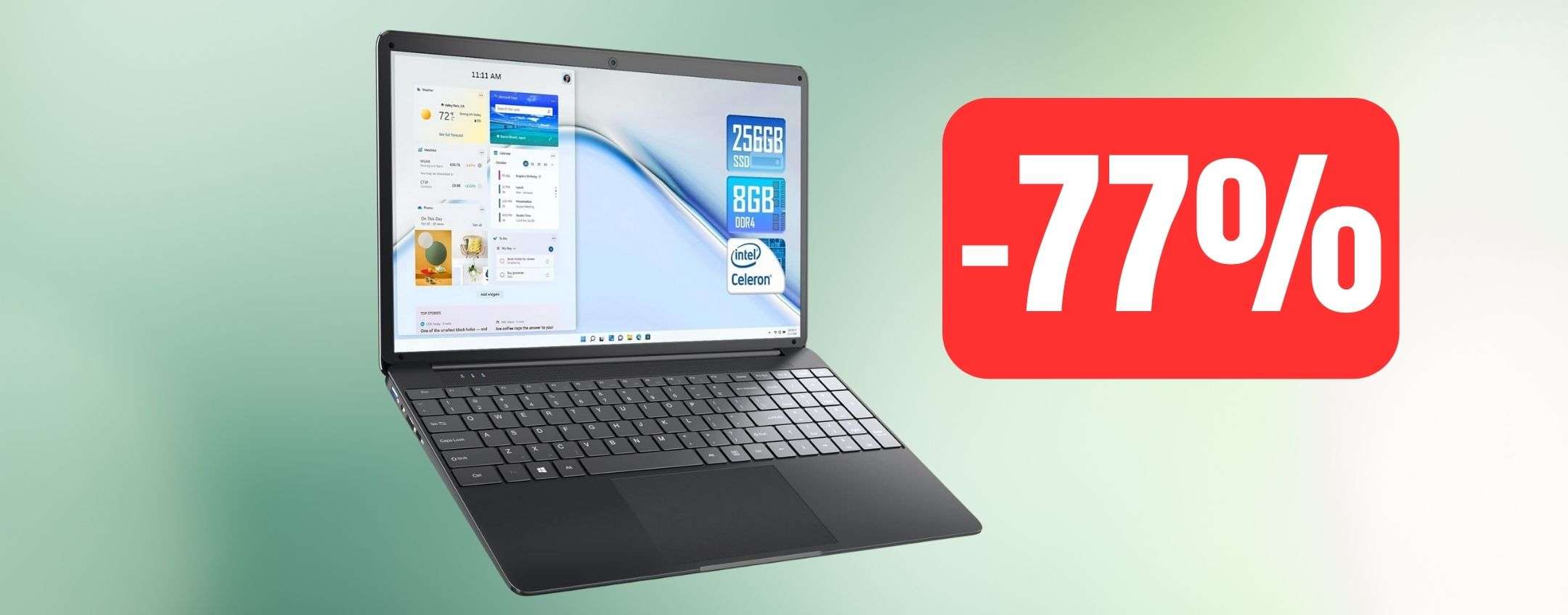Sconto MAXI di Amazon su questo notebook con SSD e 8GB di RAM