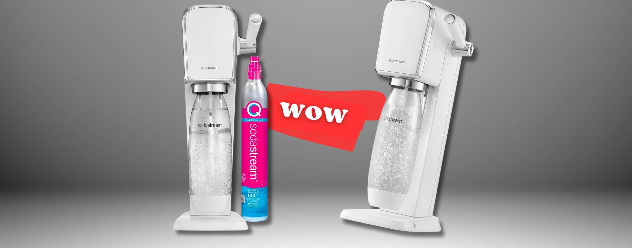 Sodastream ART per acqua frizzante a casa: kit COMPLETO prezzo MINI