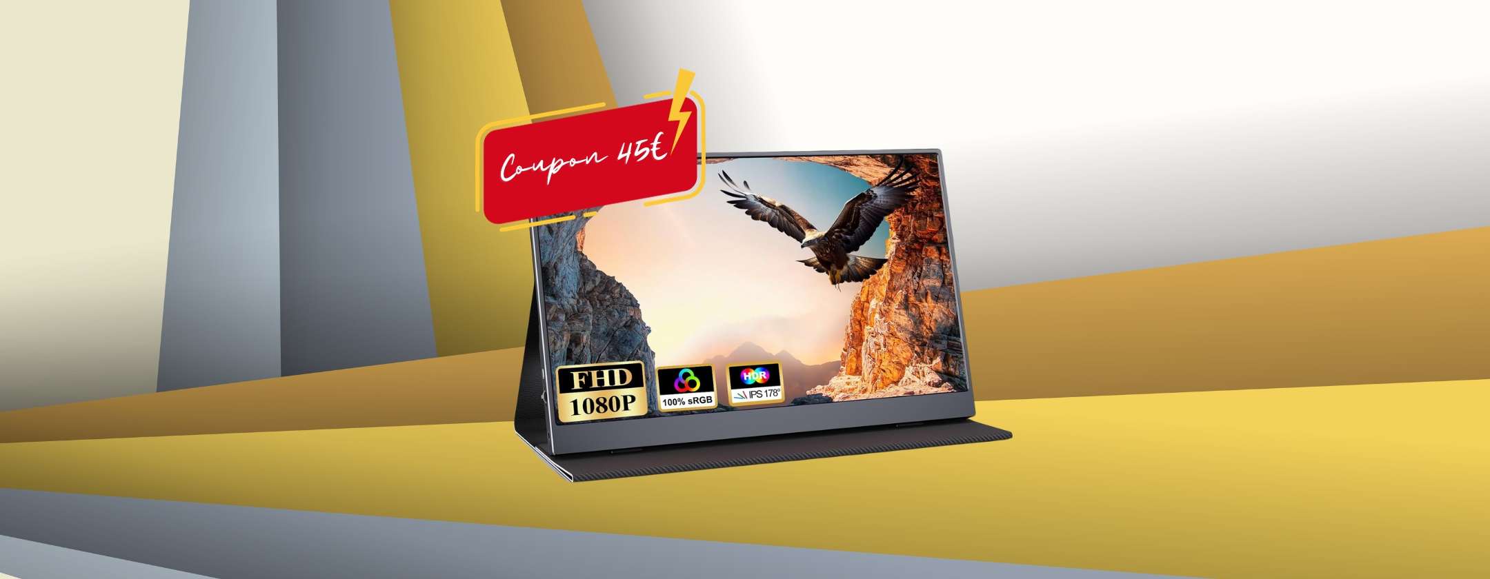 Monitor Portatile 15" a soli 84€ con il coupon 45€ di Amazon