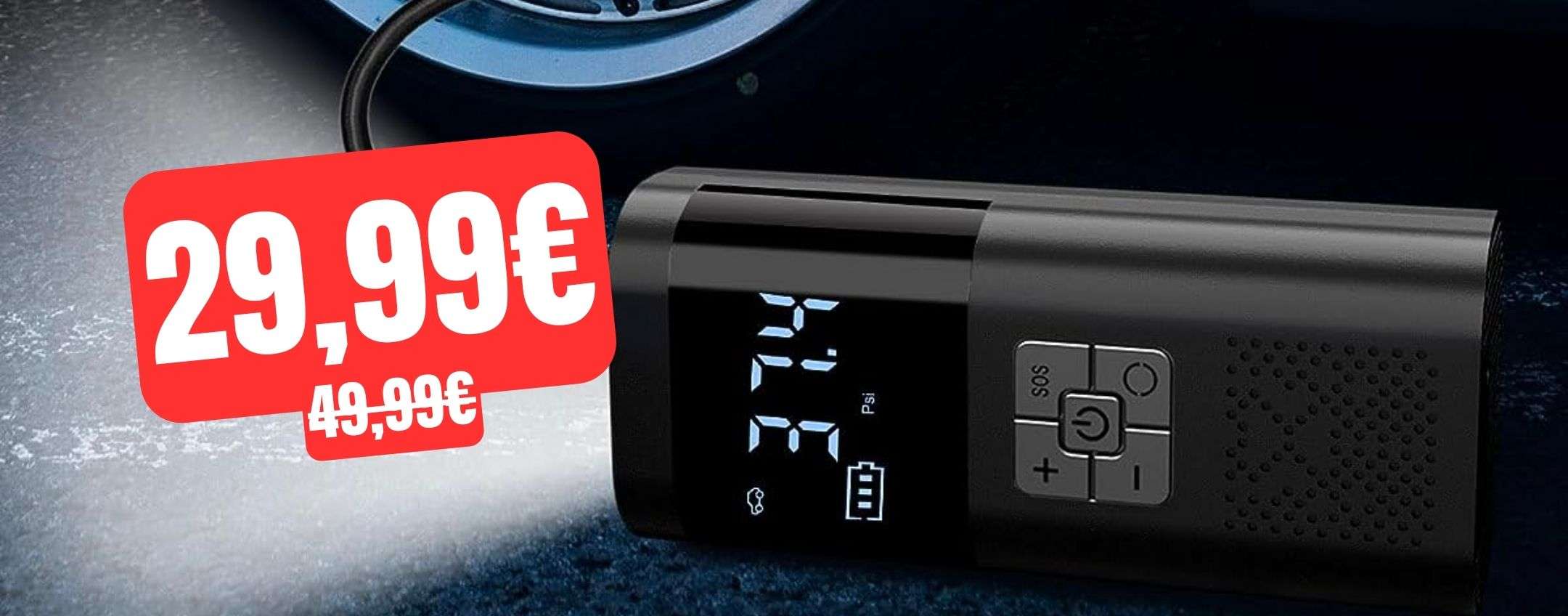 Mini compressore aria: utile e in SUPER SCONTO (-40%)