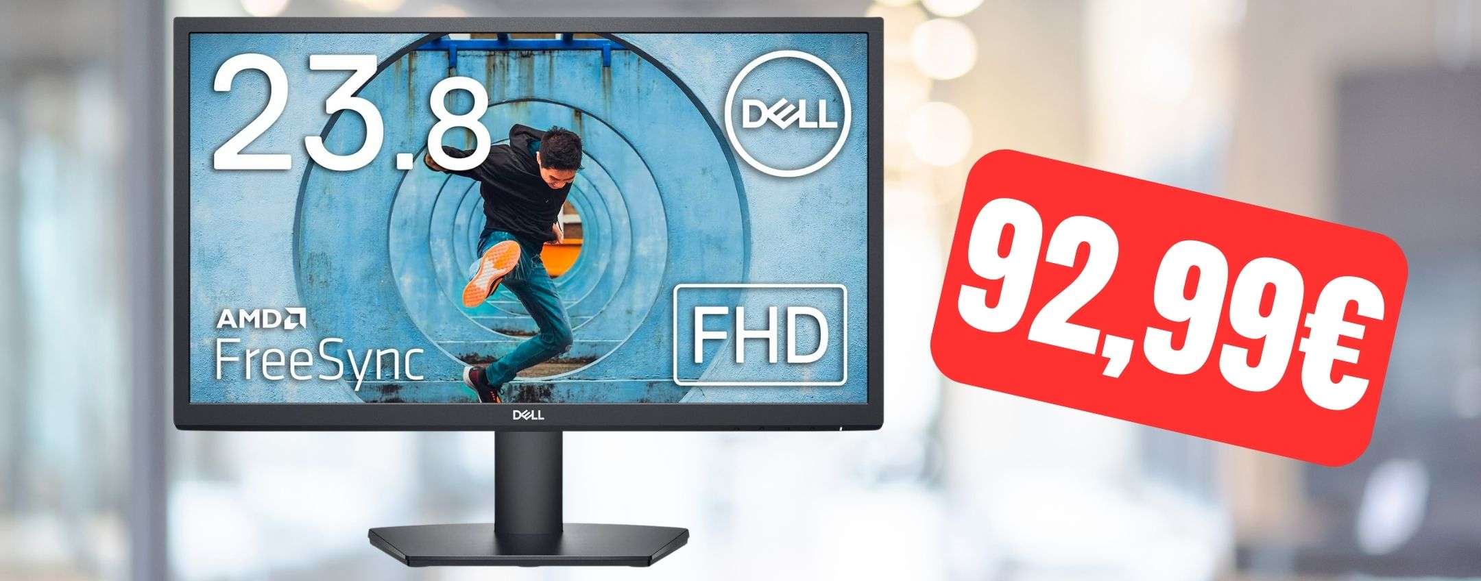 Questo monitor Dell Full HD da 24" ti costa solo 92,99€ su Amazon