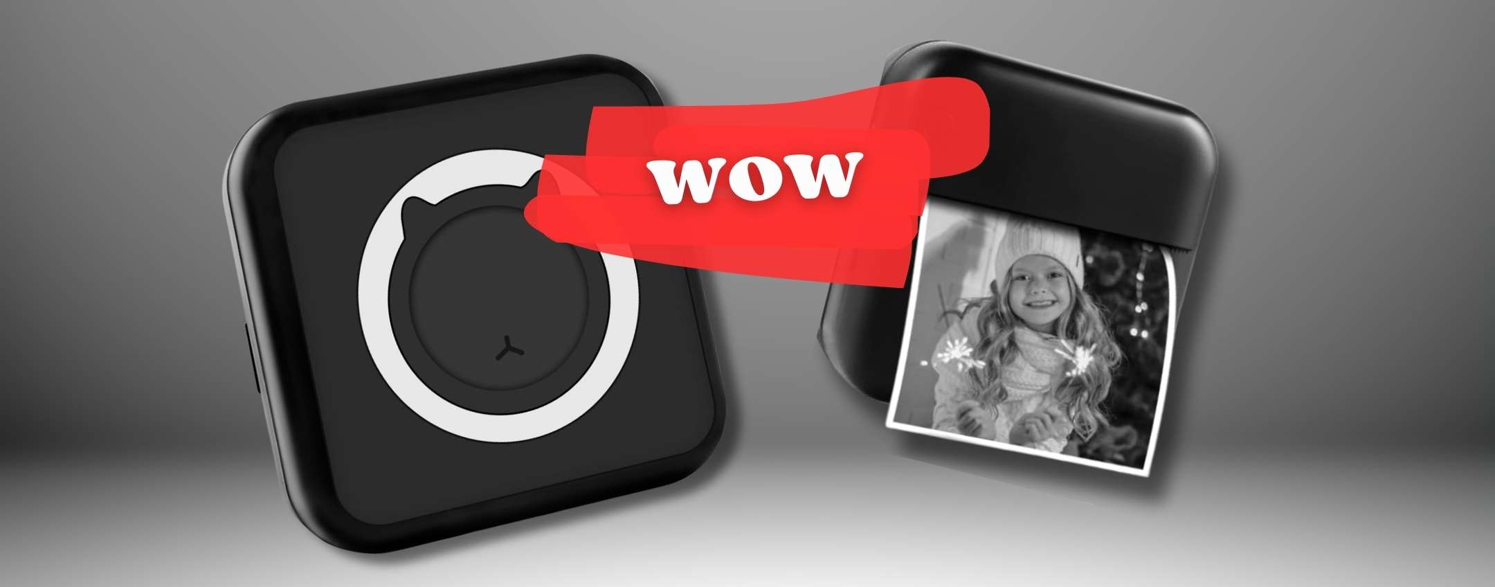 Mini stampante termica SENZA inchiostro: testo, foto, tanto altro (27€)