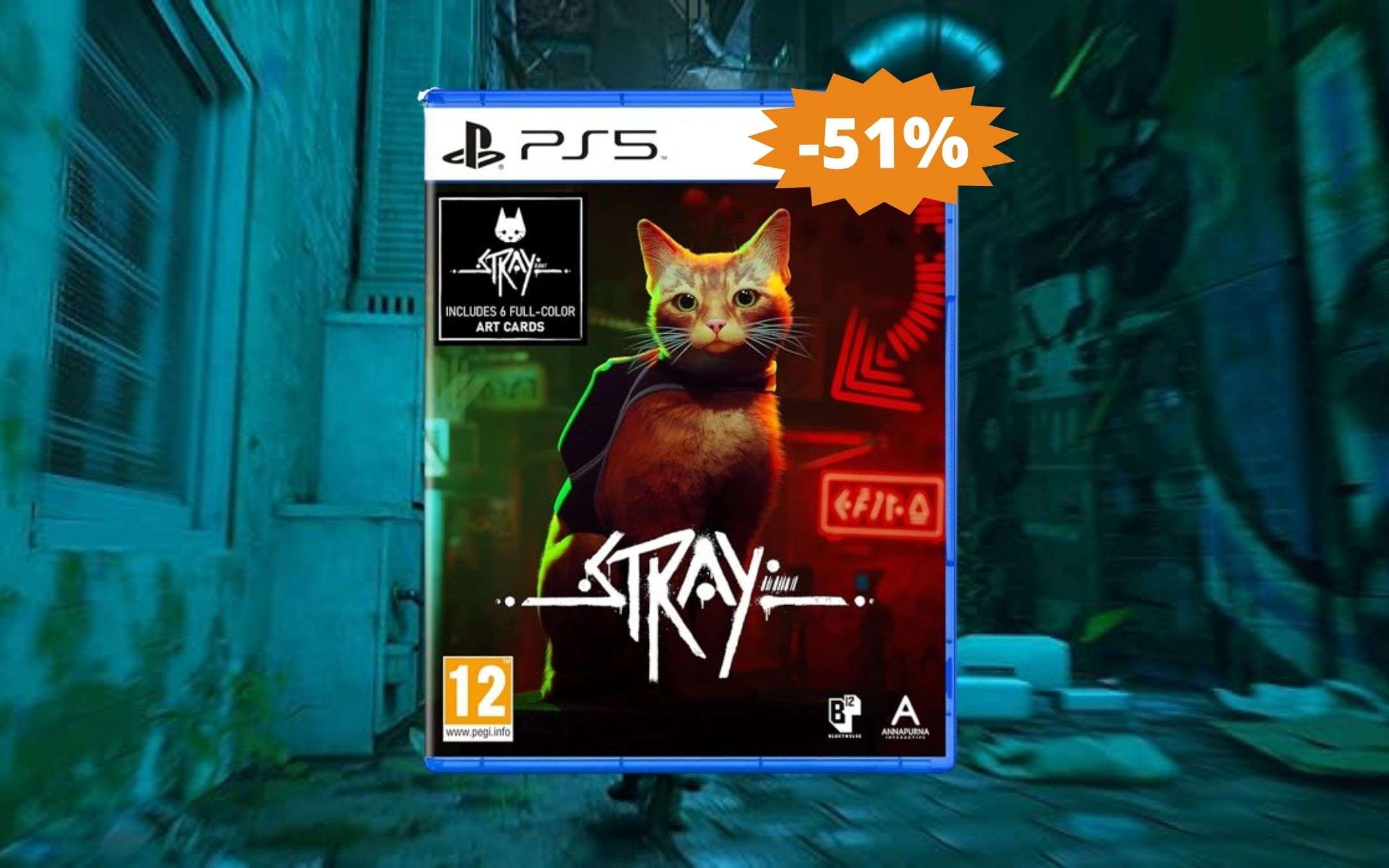 Stray per PS5: CROLLO del prezzo su Amazon (-51%)
