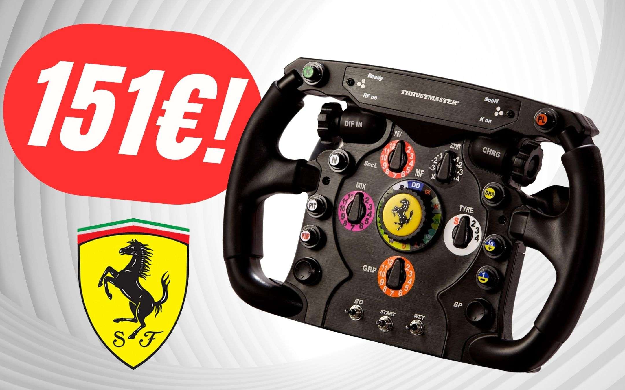 Il volante ufficiale Ferrari CROLLA in SCONTO a 48€ in meno!