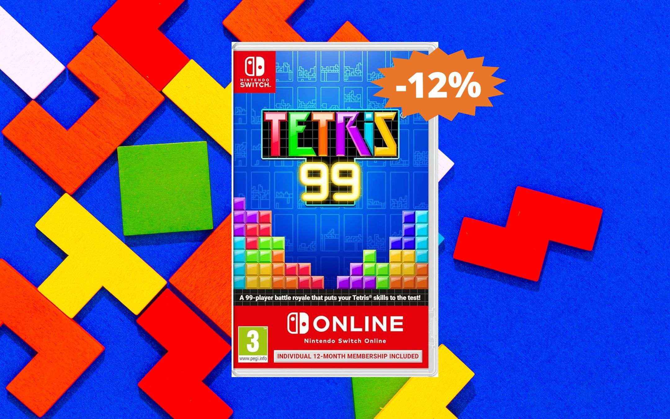 Tetris 99 + NSO per Nintendo Switch: sconto del 12% su Amazon