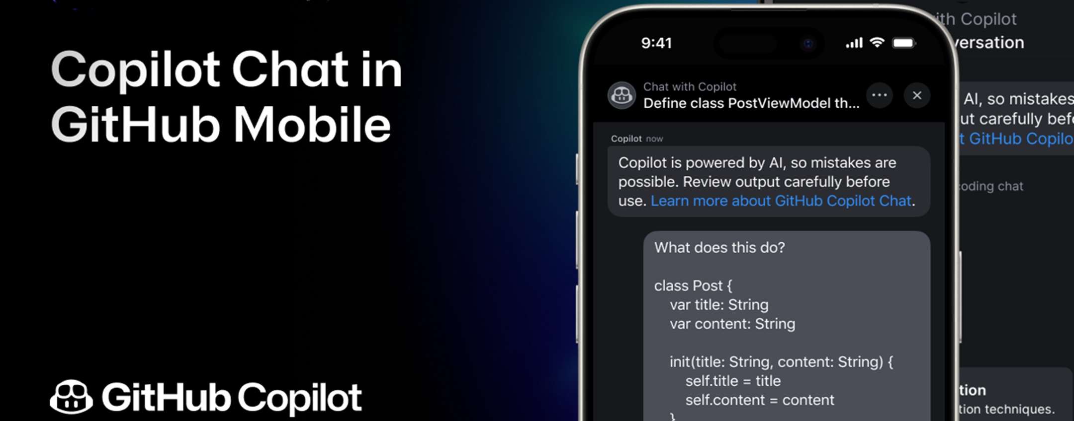 GitHub rende disponibile Copilot Chat sui dispositivi mobili