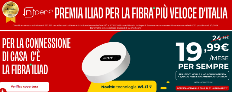 Iliad box si rinnova: modem WiFi 7 e costo mensile a 19 euro