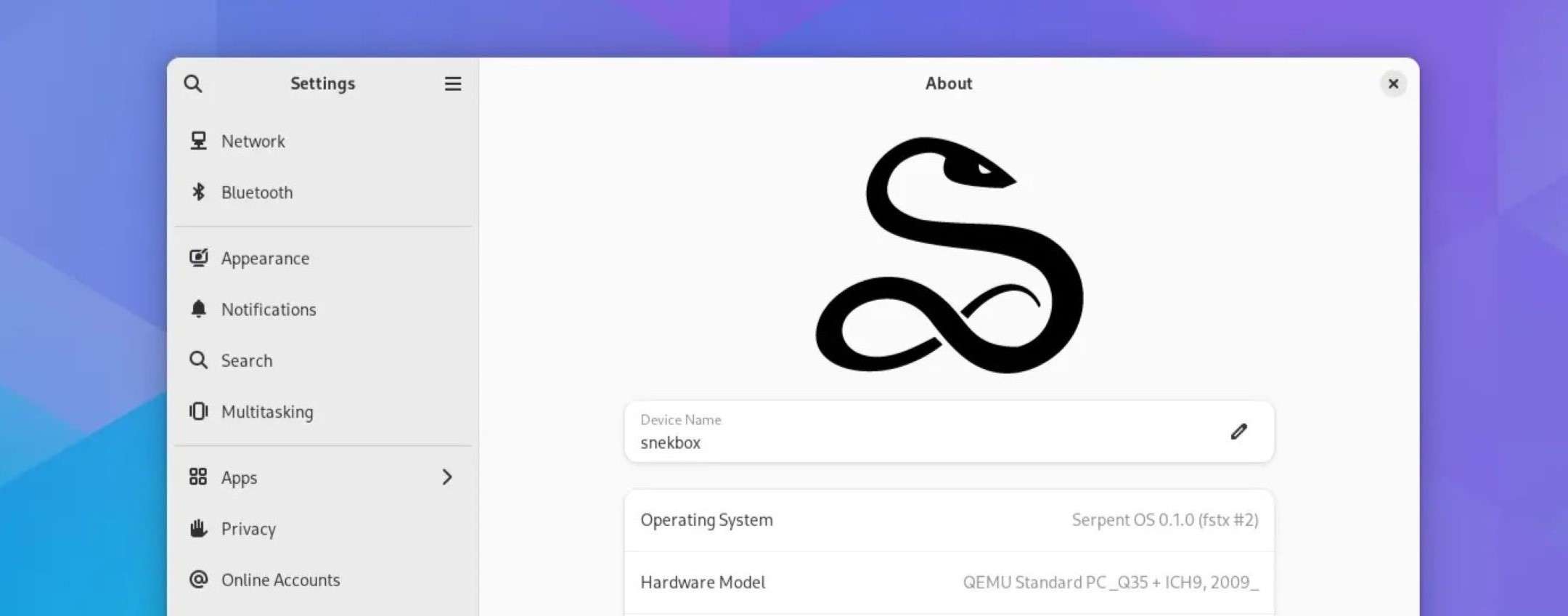 Serpent OS: ufficiale distribuzione con ambiente desktop GNOME