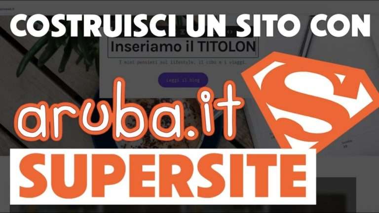 Crea il tuo sito Web senza programmare con Aruba SuperSite