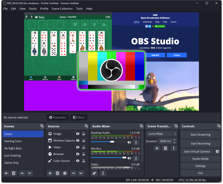OBS Studio 32.0 aggiornato con il gestore plugin e Metal Render